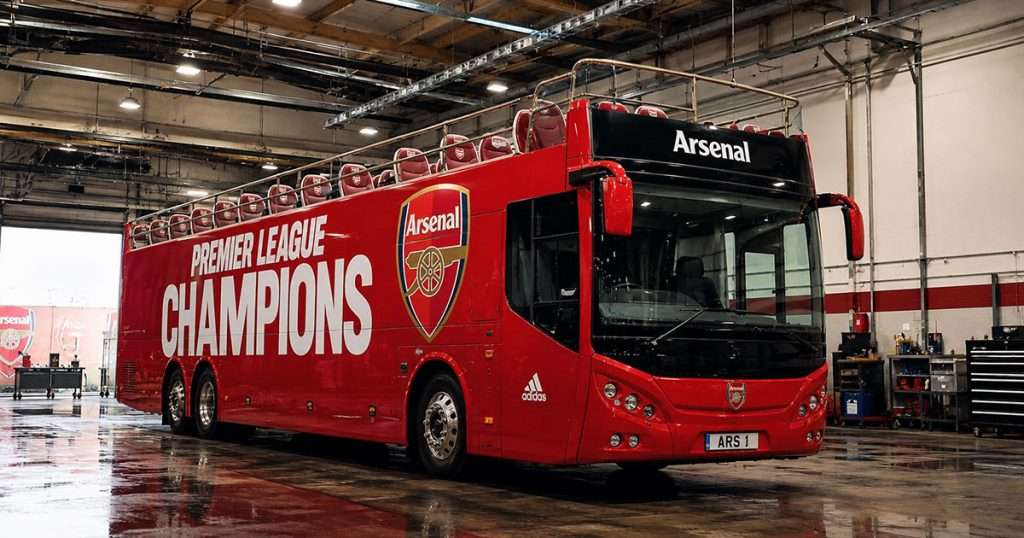 Arsenal successfully repurpose bus they parked in front of PSG for use ...