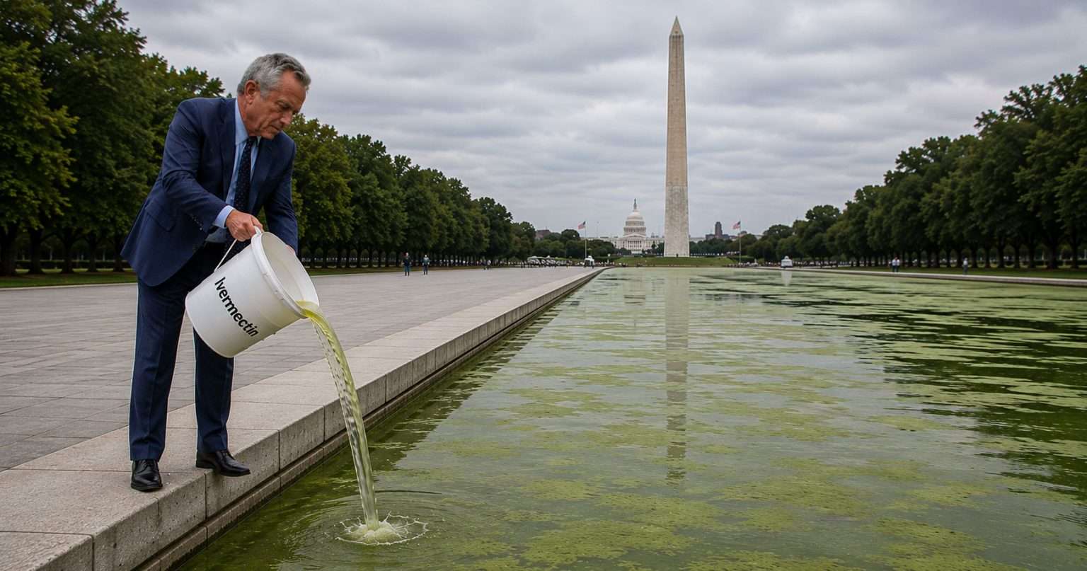 RFK Jnr uses Ivermectin to ‘cure’ green reflecting pool – NewsThump